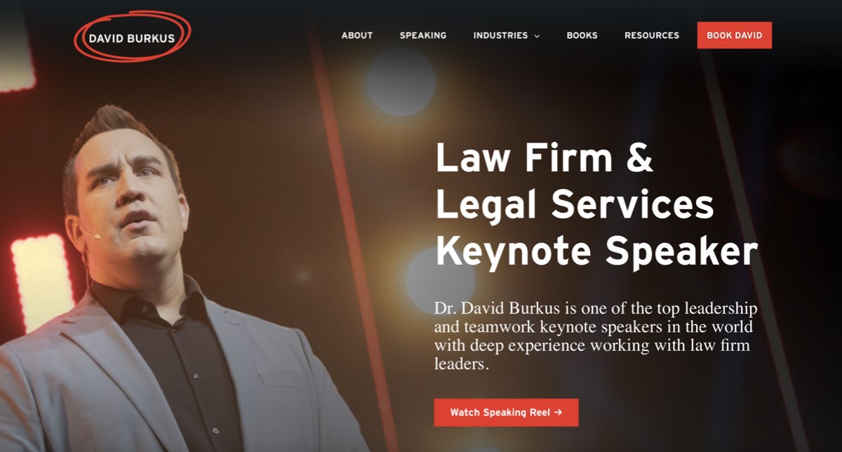 Law Firm And Legal Keynote Speaker - Dr. David Burkus